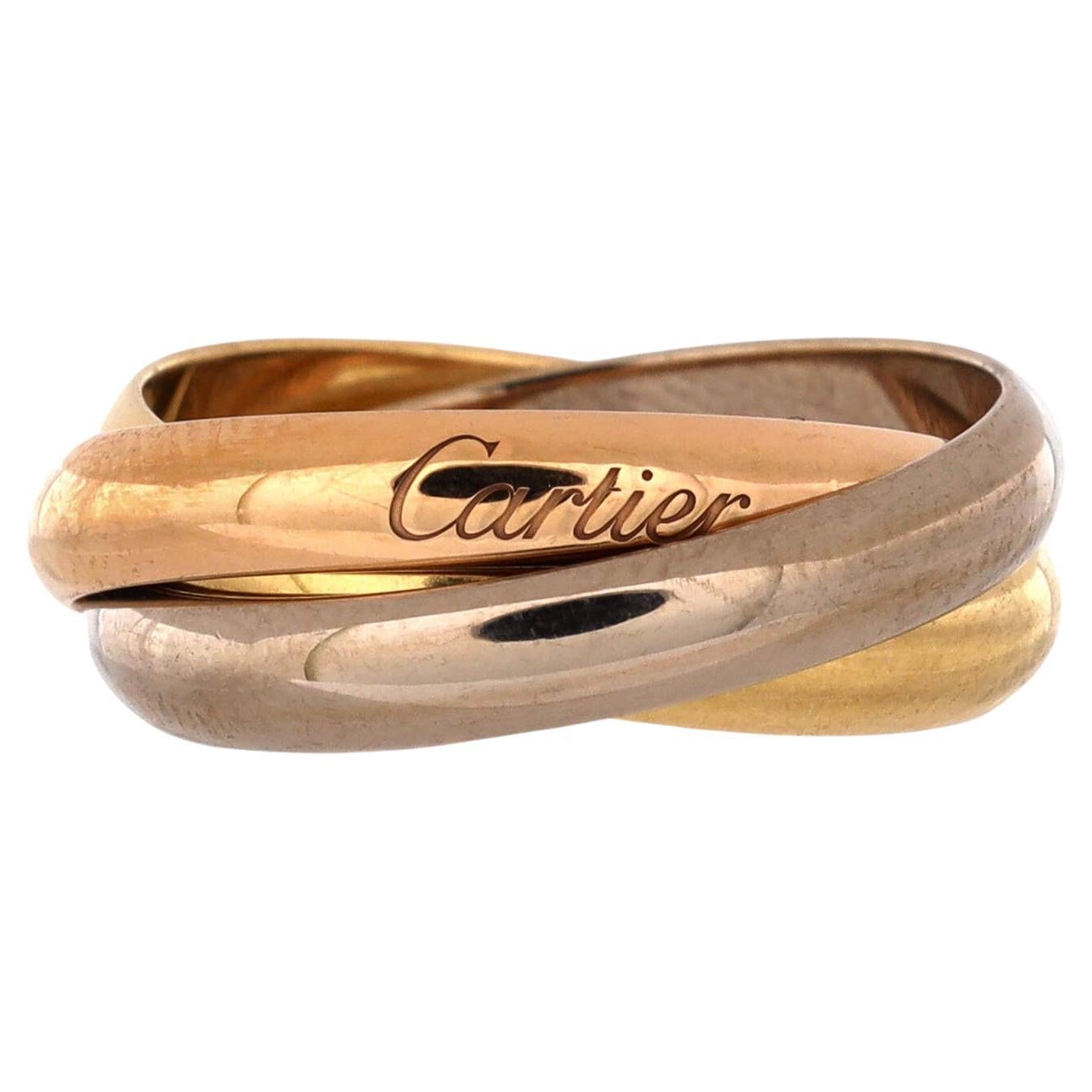Cartier Trinity 18 Karat Tricolor Gold Rolling Ring Les Must de Cartier ...