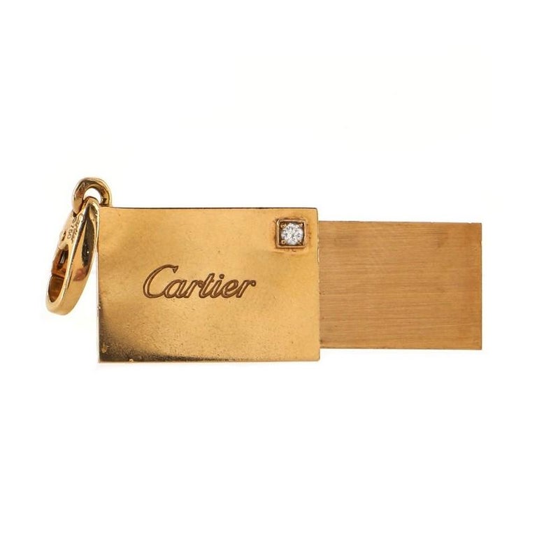 Cartier Letter Open Envelope Pendant Charm Pendant and Charms 18K Rose ...