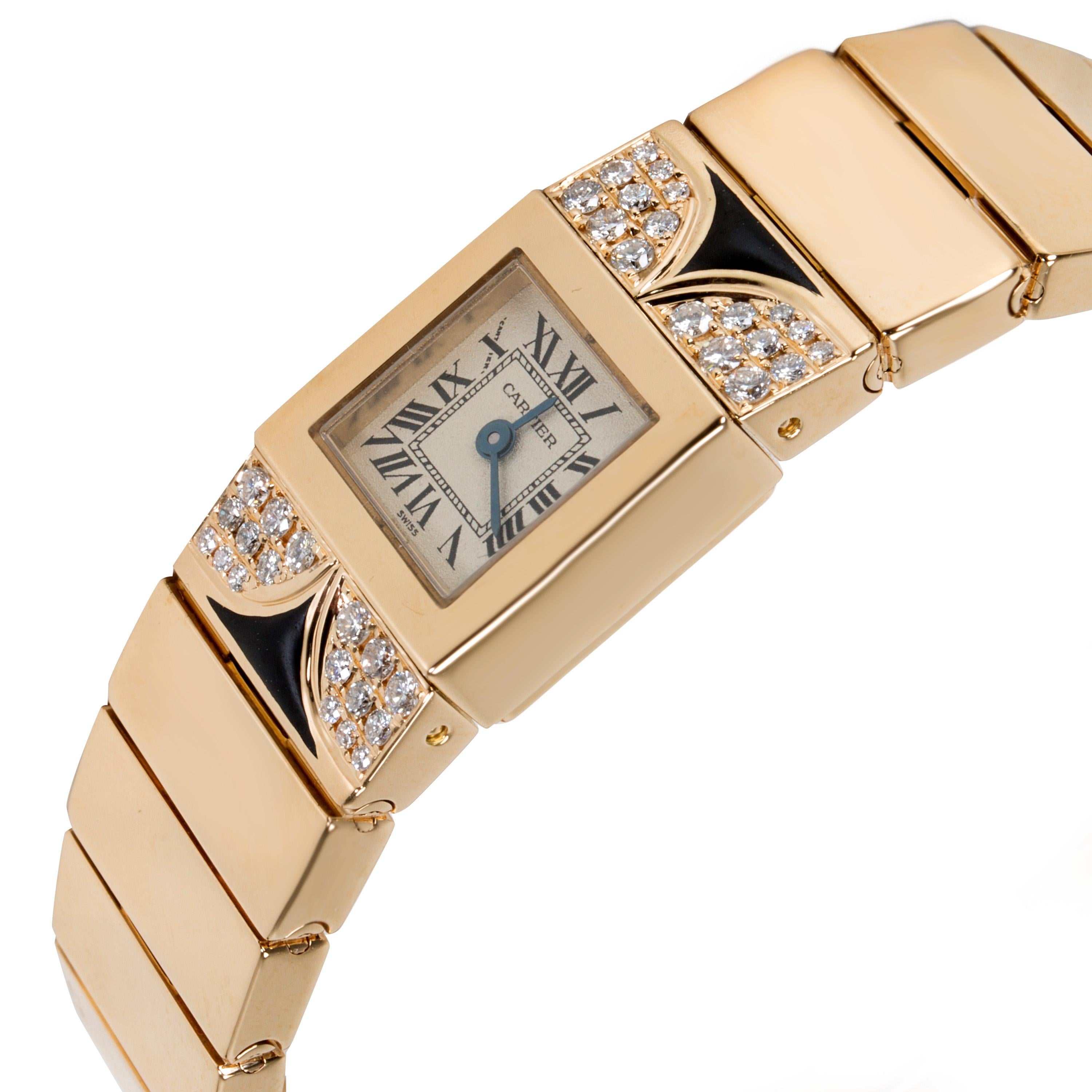 Cartier Lingot 12051 Women's Watch in 18K Yellow Gold For Sale at 1stDibs