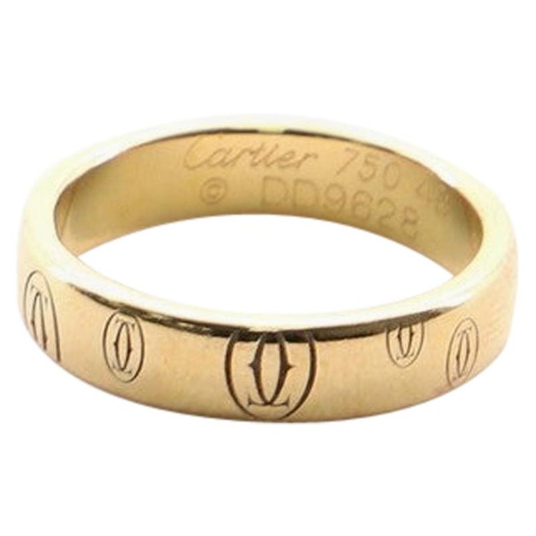 Cartier Logo De Cartier Wedding Band Ring 18 Karat Yellow Gold at ...