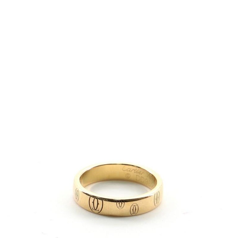 Cartier Logo De Cartier Wedding Band Ring 18 Karat Yellow Gold at ...