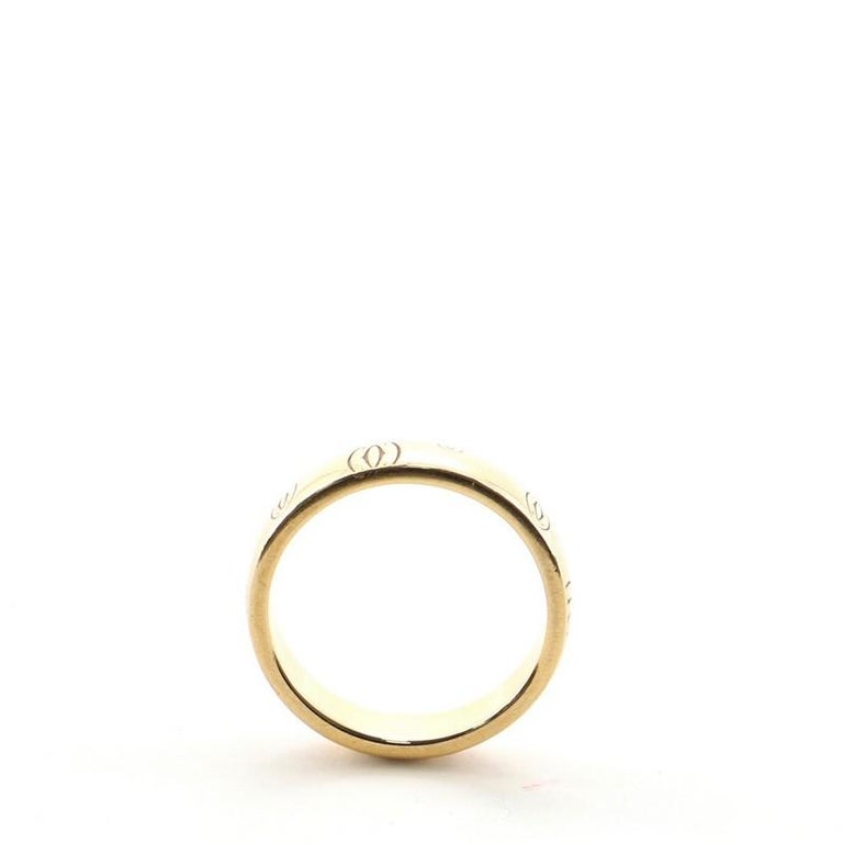 Cartier Logo De Cartier Wedding Band Ring 18 Karat Yellow Gold at ...