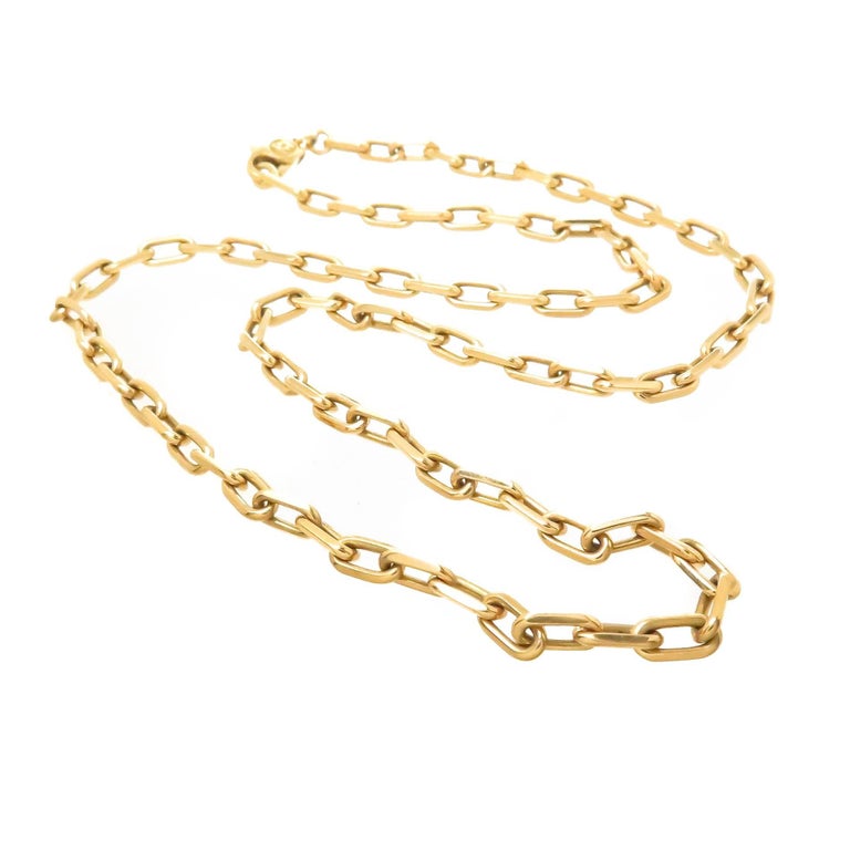 Cartier Long Yellow Gold Link Chain at 1stDibs | cartier link chain ...