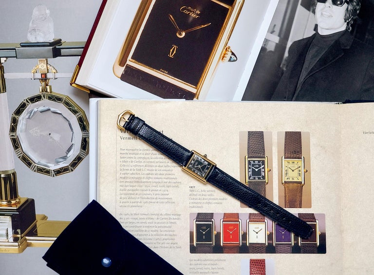 Cartier Louis Must Large 1977 GM LM Classic Railway Vermeil Gold Plated ...