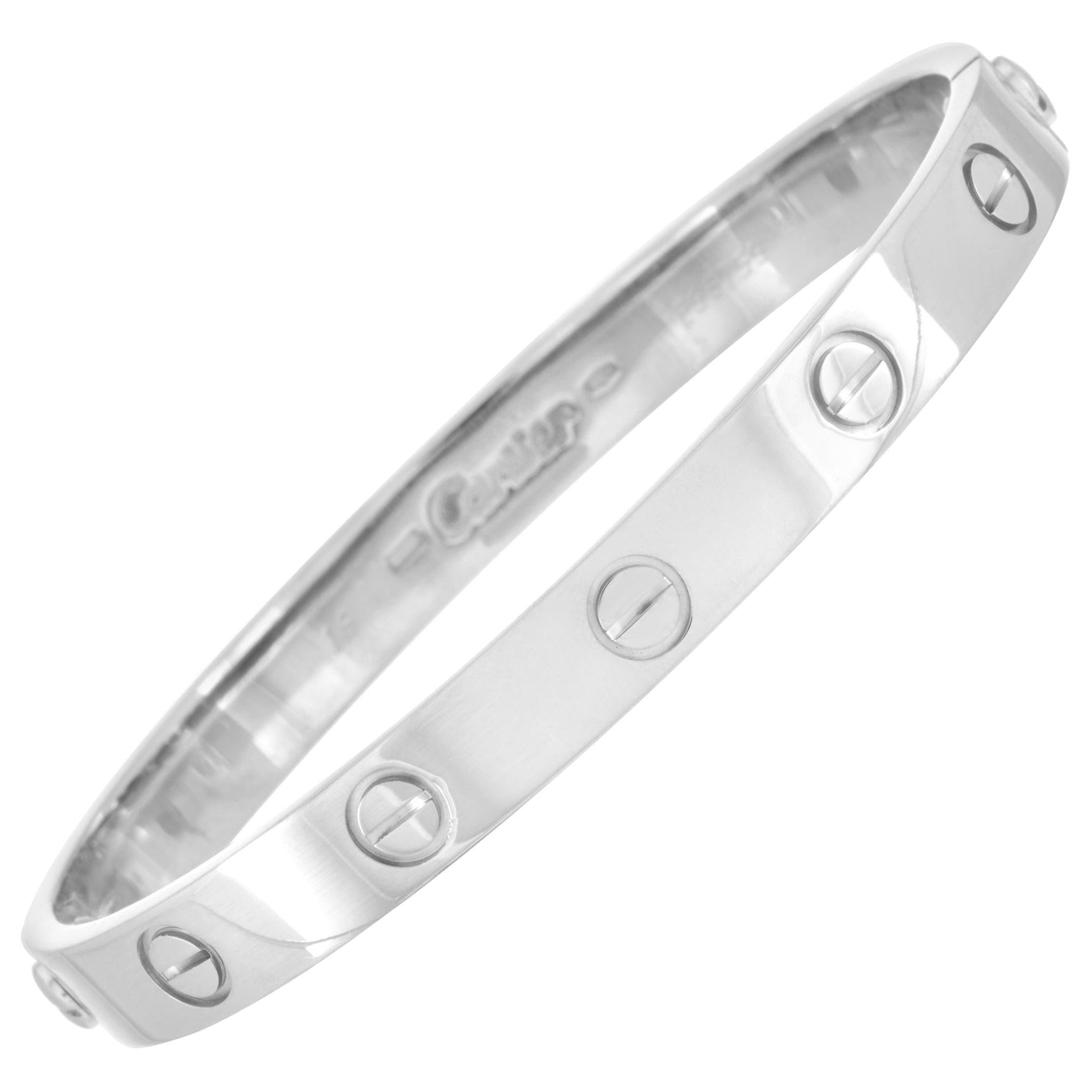 Cartier Love 18 Karat White Gold Bracelet Old Style At 1stDibs cartier-love-18-karat-white-gold-bracelet-old-style-at-1stdibs