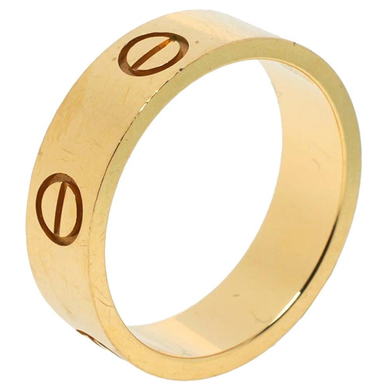 Cartier Love 18K Yellow Gold Band Ring Size 54 at 1stDibs | cartier ...