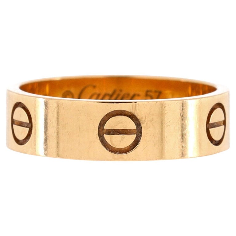 Cartier Love Band Ring 18K Yellow Gold For Sale at 1stDibs