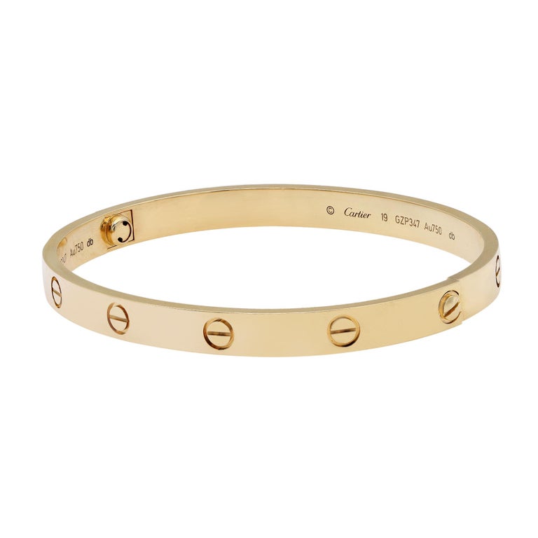 Cartier Love Bangle Bracelet 18K Yellow Gold at 1stDibs