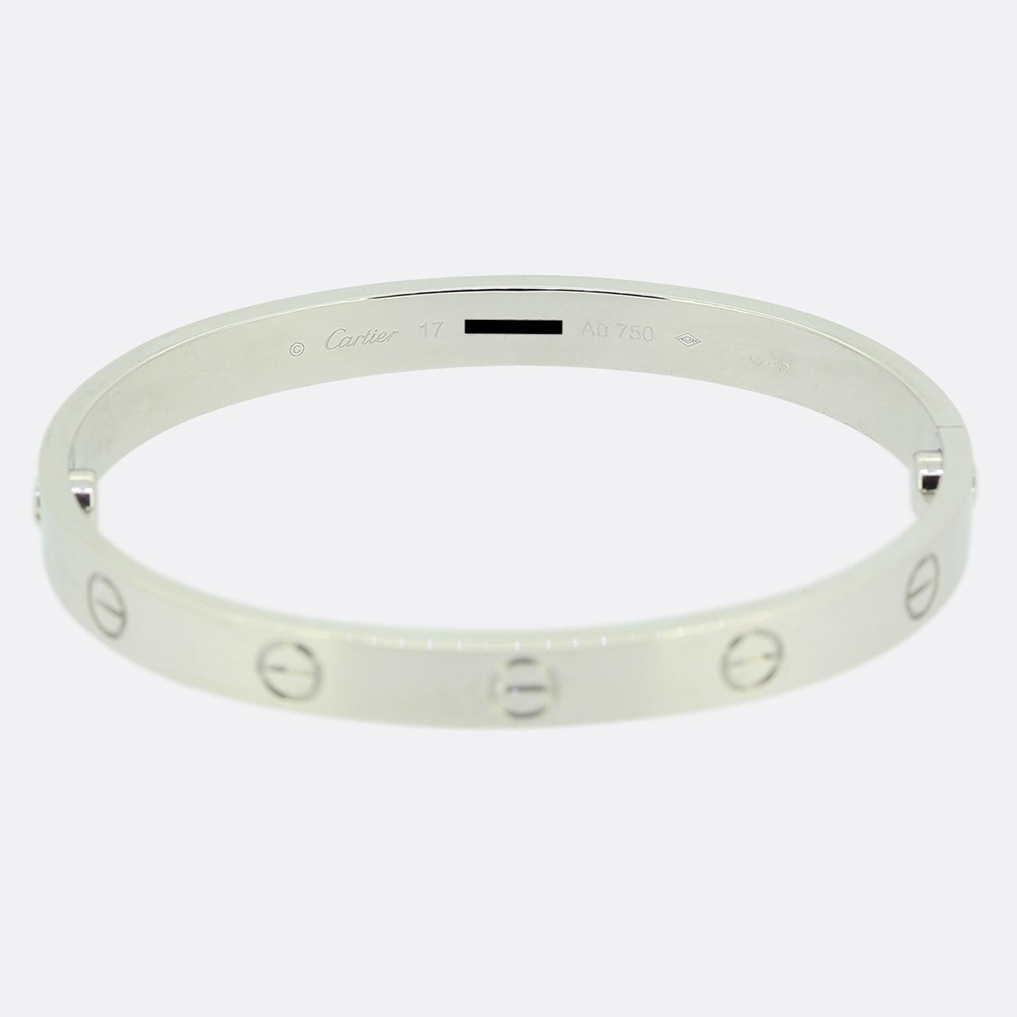 Cartier LOVE Bangle Size 17 For Sale at 1stDibs