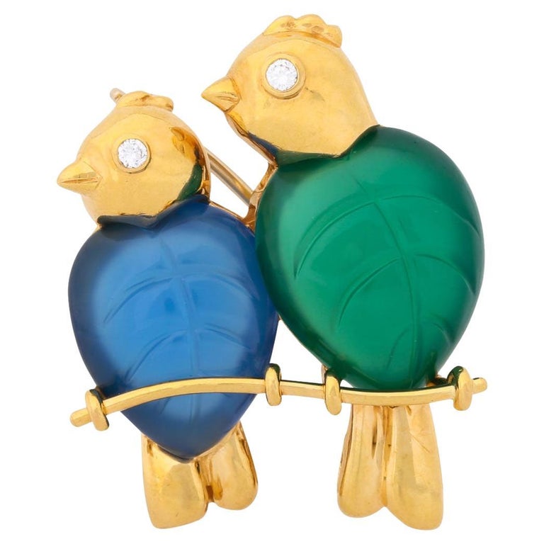 CARTIER 'Love Birds' brooch For Sale at 1stDibs