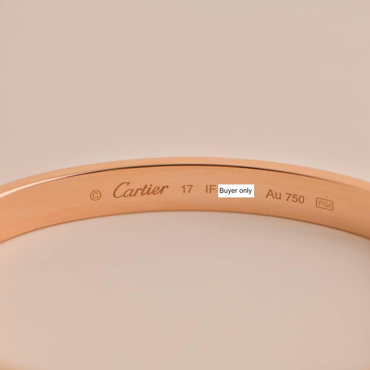 Cartier Love Bracelet 18k Rose Gold For Sale at 1stDibs