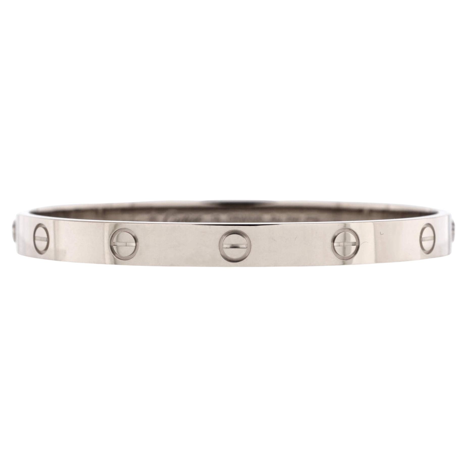 Cartier Love 18 Karat White Gold Bracelet Old Style at 1stDibs | 18750 ...