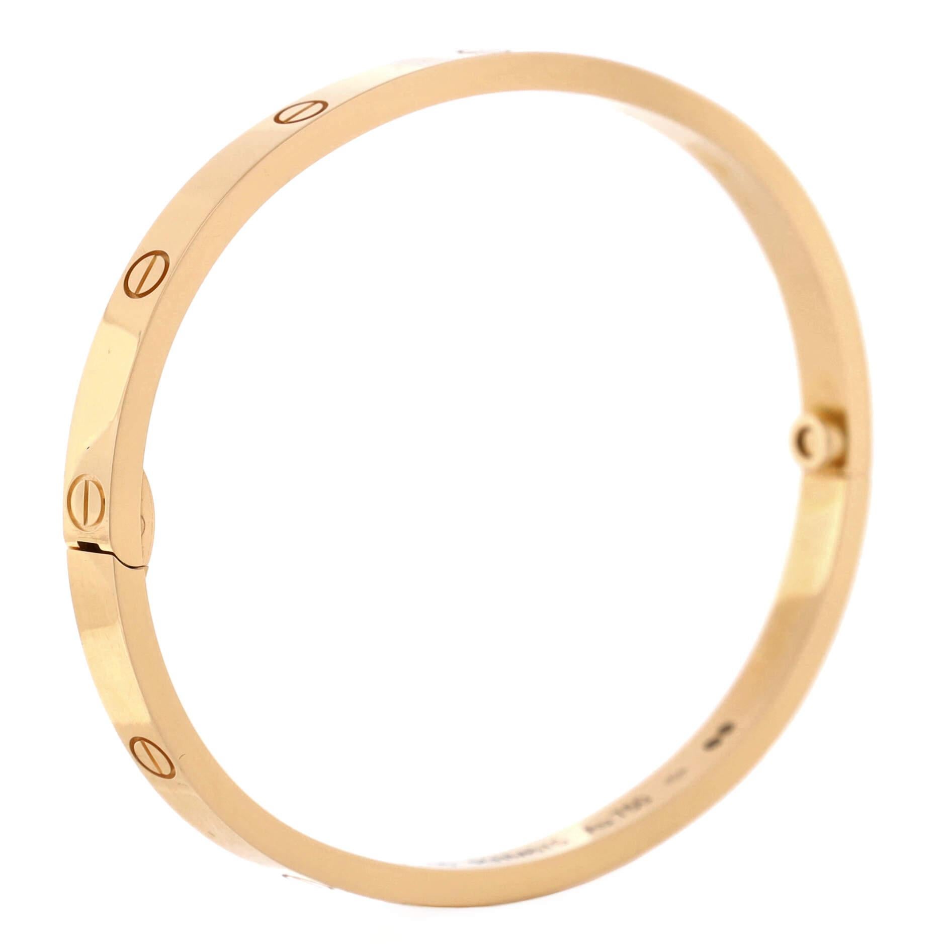 Cartier Love Bracelet 18k Yellow Gold Small For Sale at 1stDibs