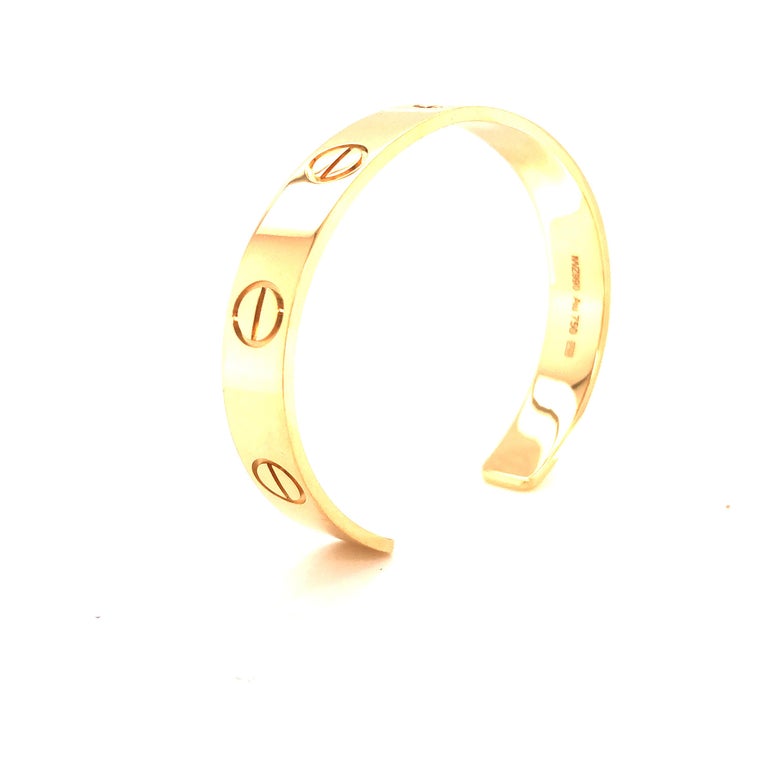 Cartier Love Bracelet Cuff Yellow Gold Wide XL at 1stDibs | cartier ...