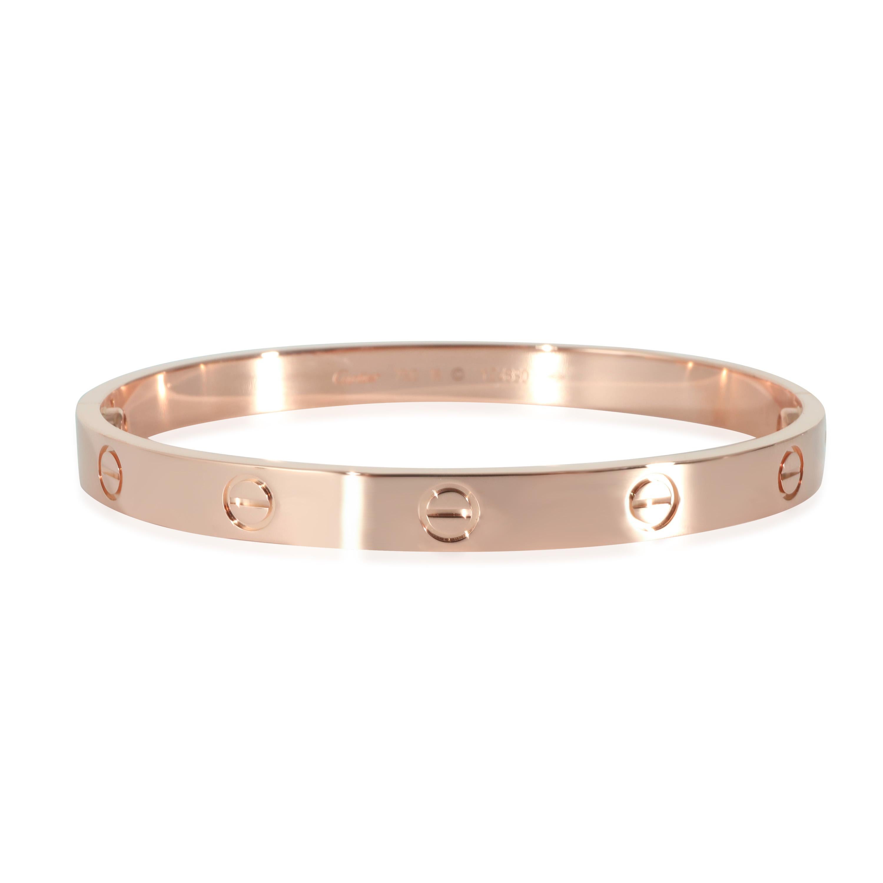 Cartier Love Bracelet in 18k Rose Gold For Sale at 1stDibs