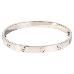 Cartier Love Bracelet in 18k White Gold For Sale at 1stDibs