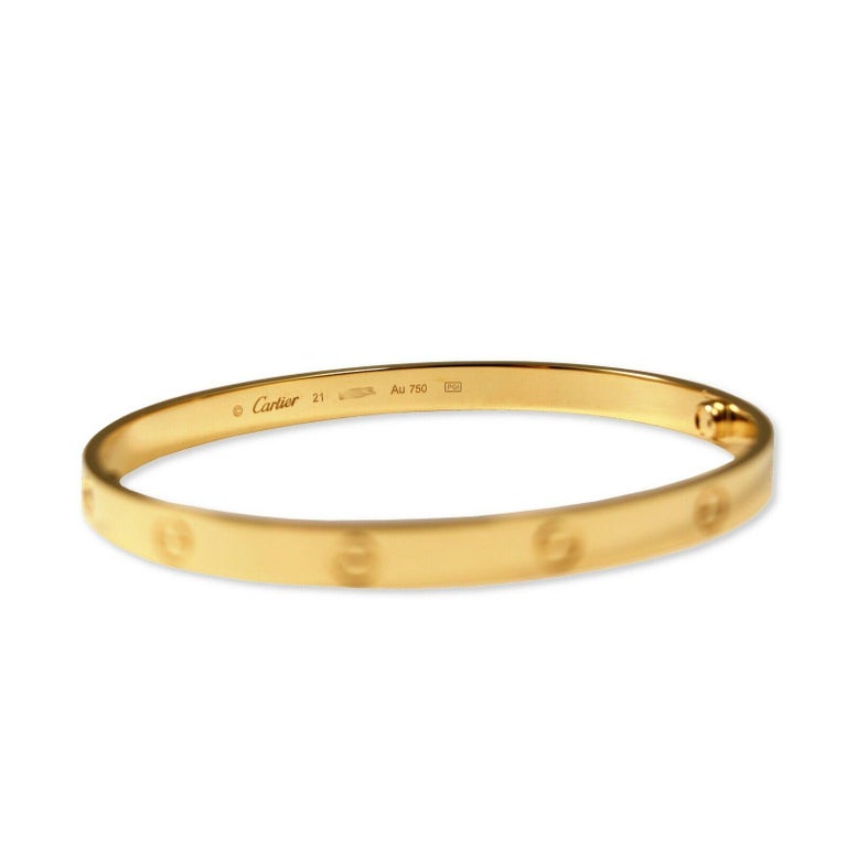 Cartier Love Bracelet in 18k Yellow Gold at 1stDibs