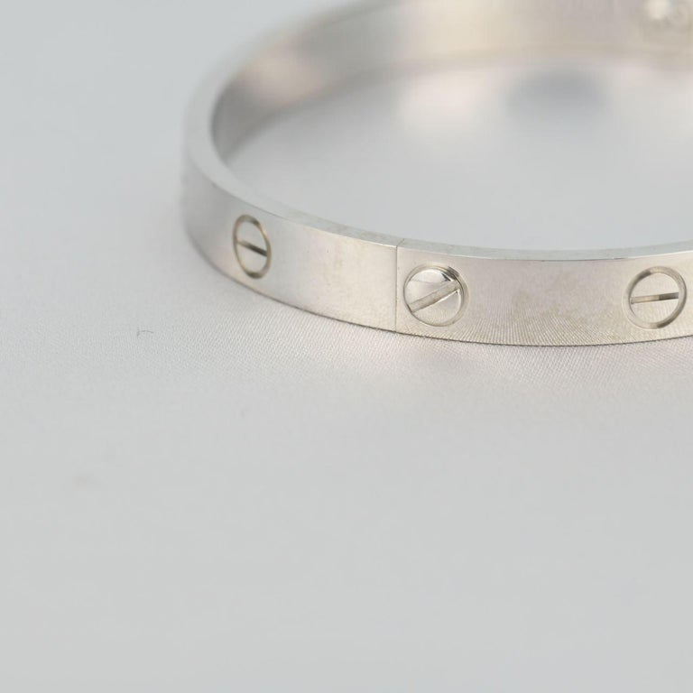 Cartier Love Bracelet in White Gold at 1stDibs
