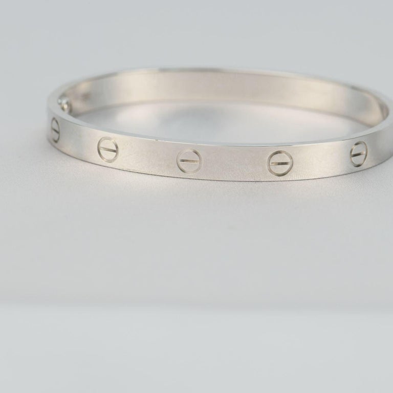 Cartier Love Bracelet in White Gold at 1stDibs