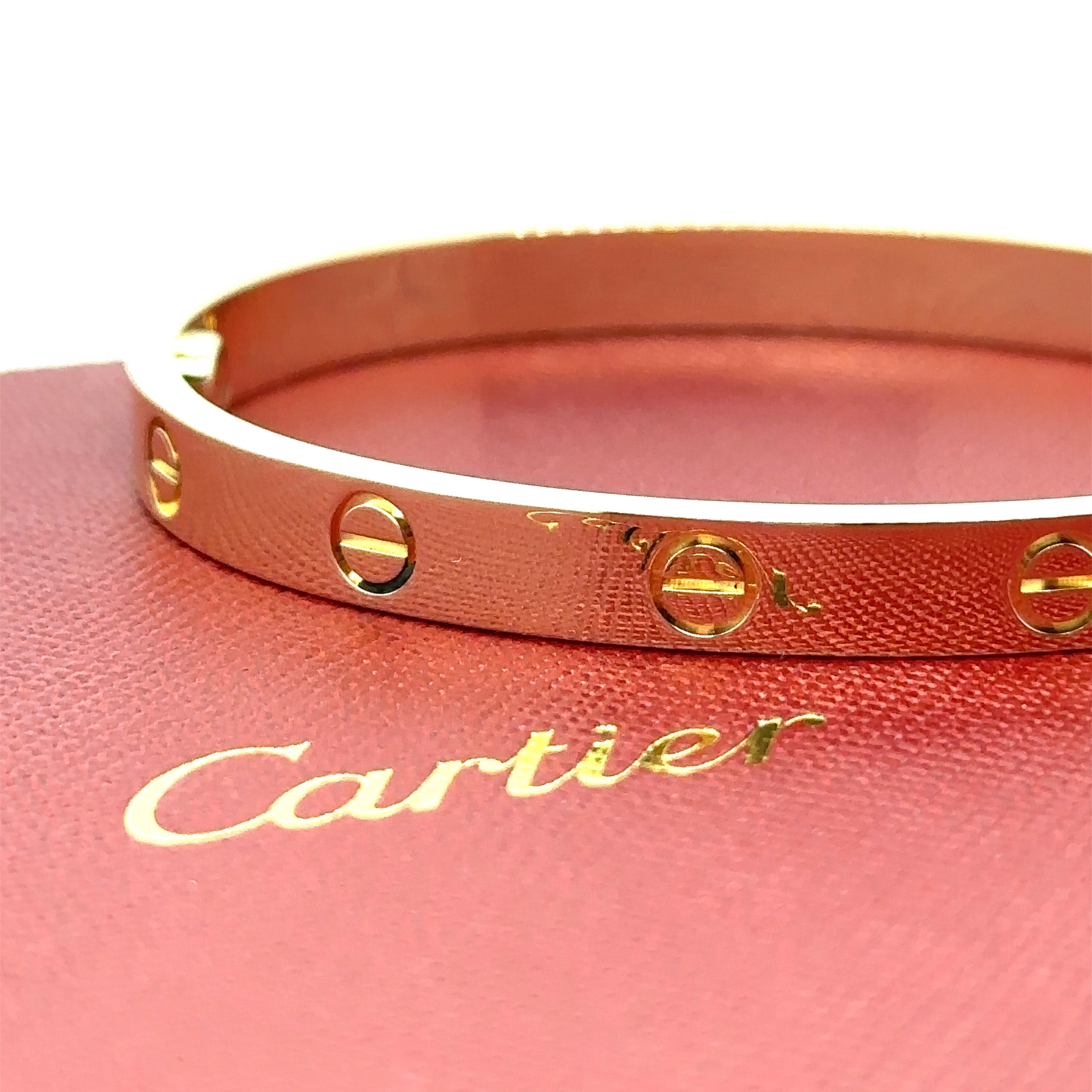 Cartier Love Bracelet Rose Gold For Sale at 1stDibs