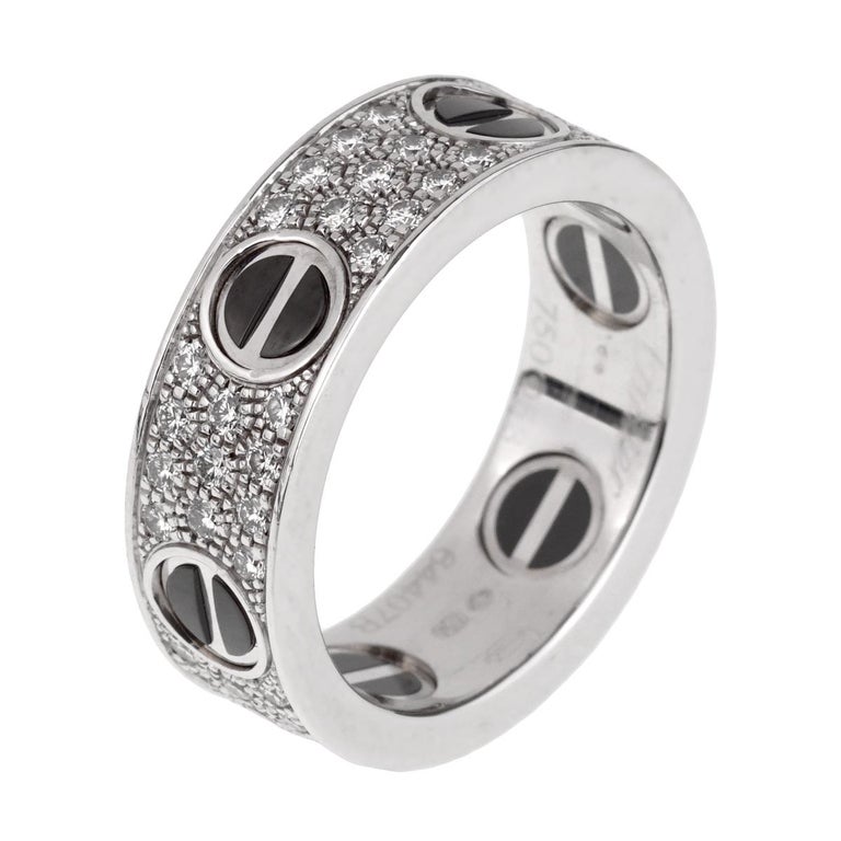 Cartier Love Ceramic Diamond Gold Ring at 1stDibs | cartier ceramic ...