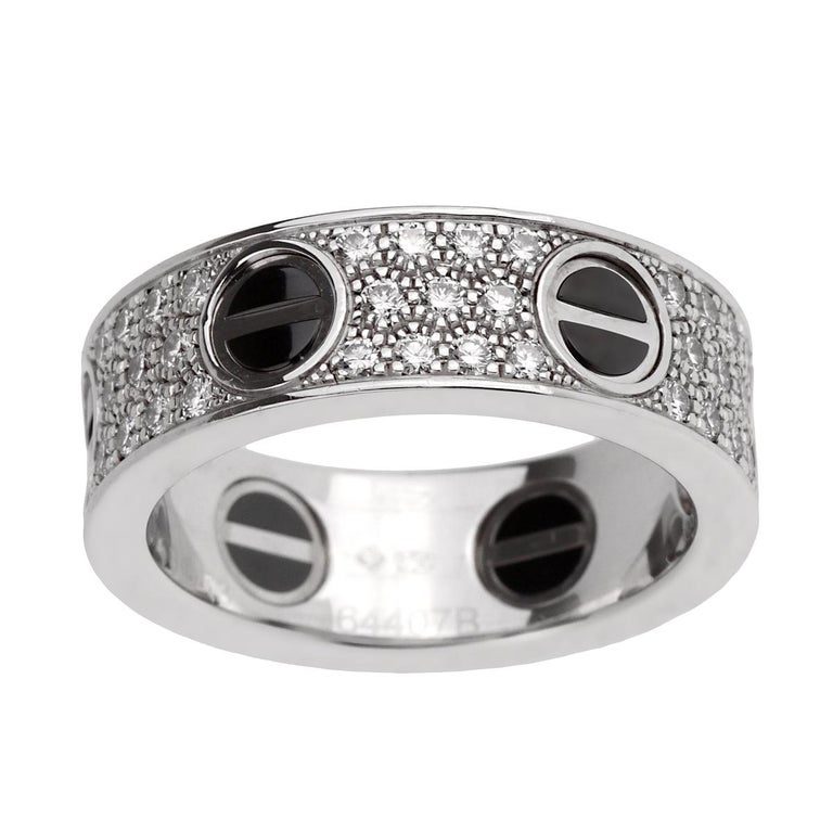 Cartier Love Ceramic Diamond Gold Ring at 1stDibs | cartier ceramic ...
