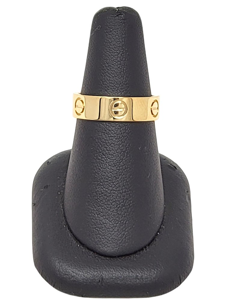 Cartier Love Collection 18 Karat Yellow Gold Band Ring with Box at 1stDibs