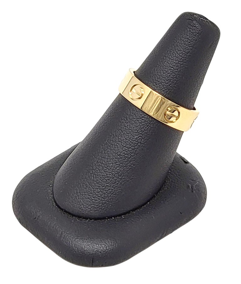 Cartier Love Collection 18 Karat Yellow Gold Band Ring with Box at 1stDibs