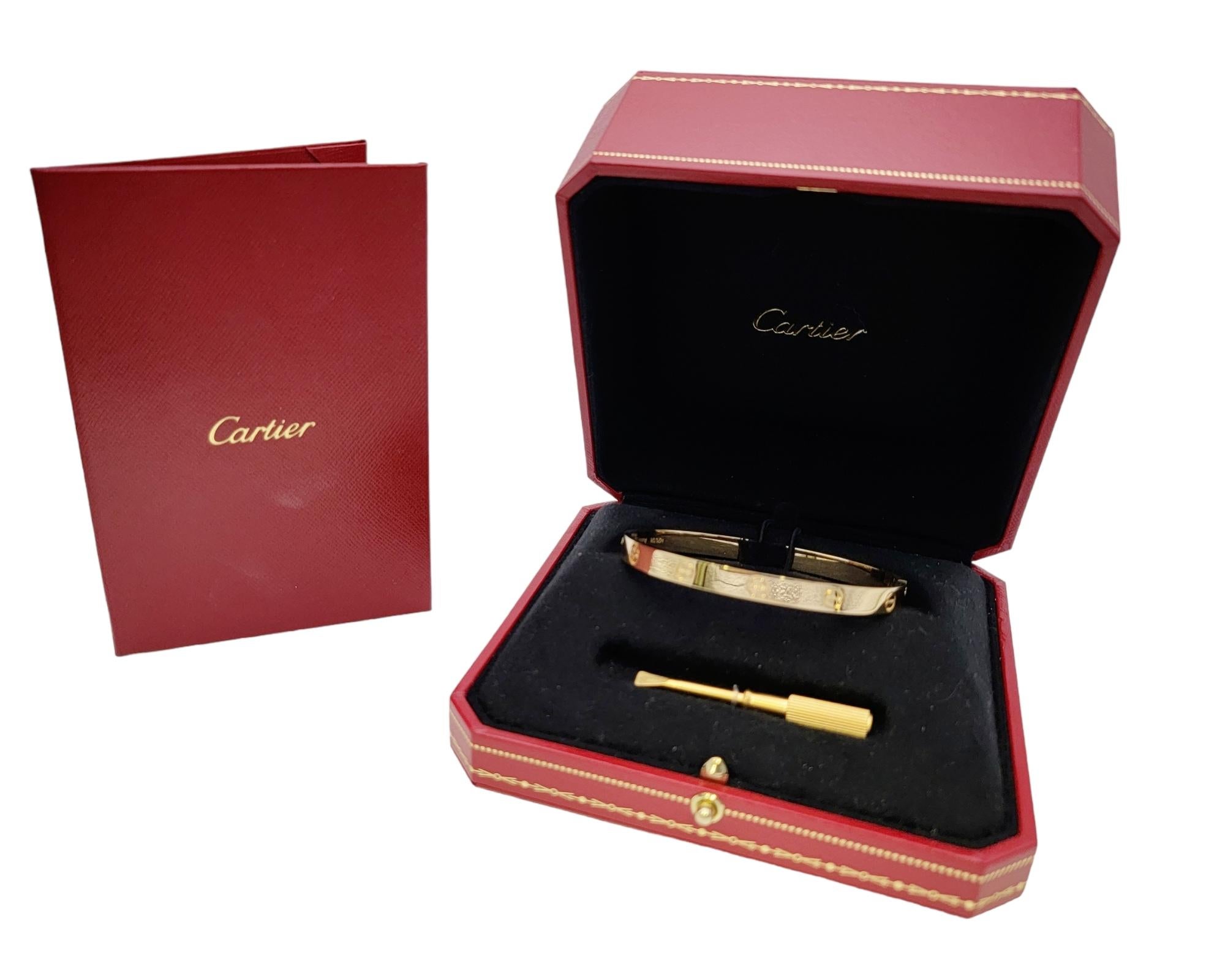Cartier Love Collection 18 Karat Yellow Gold Bangle Bracelet with ...