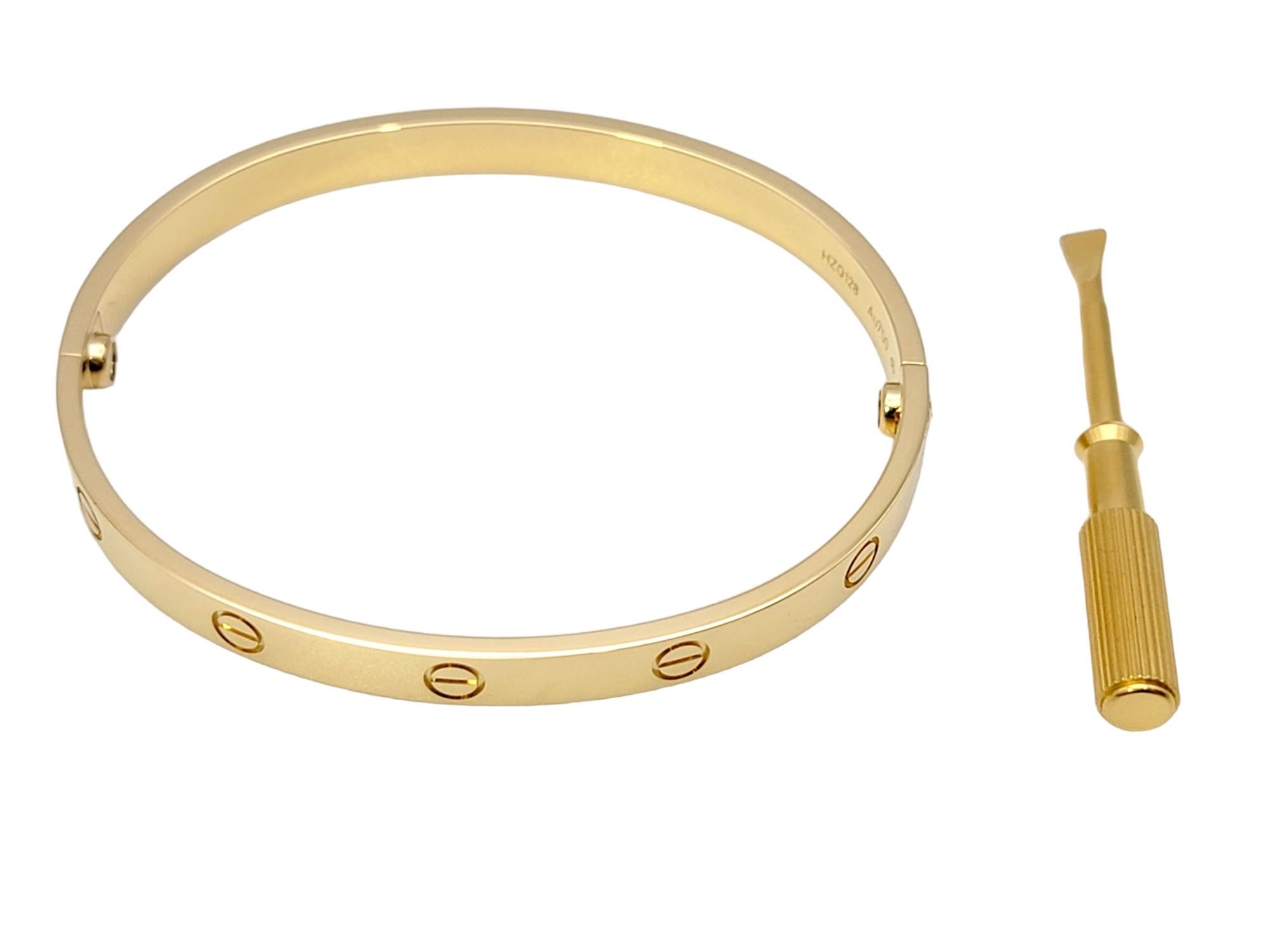 Cartier Love Collection 18 Karat Yellow Gold Bangle Bracelet with ...