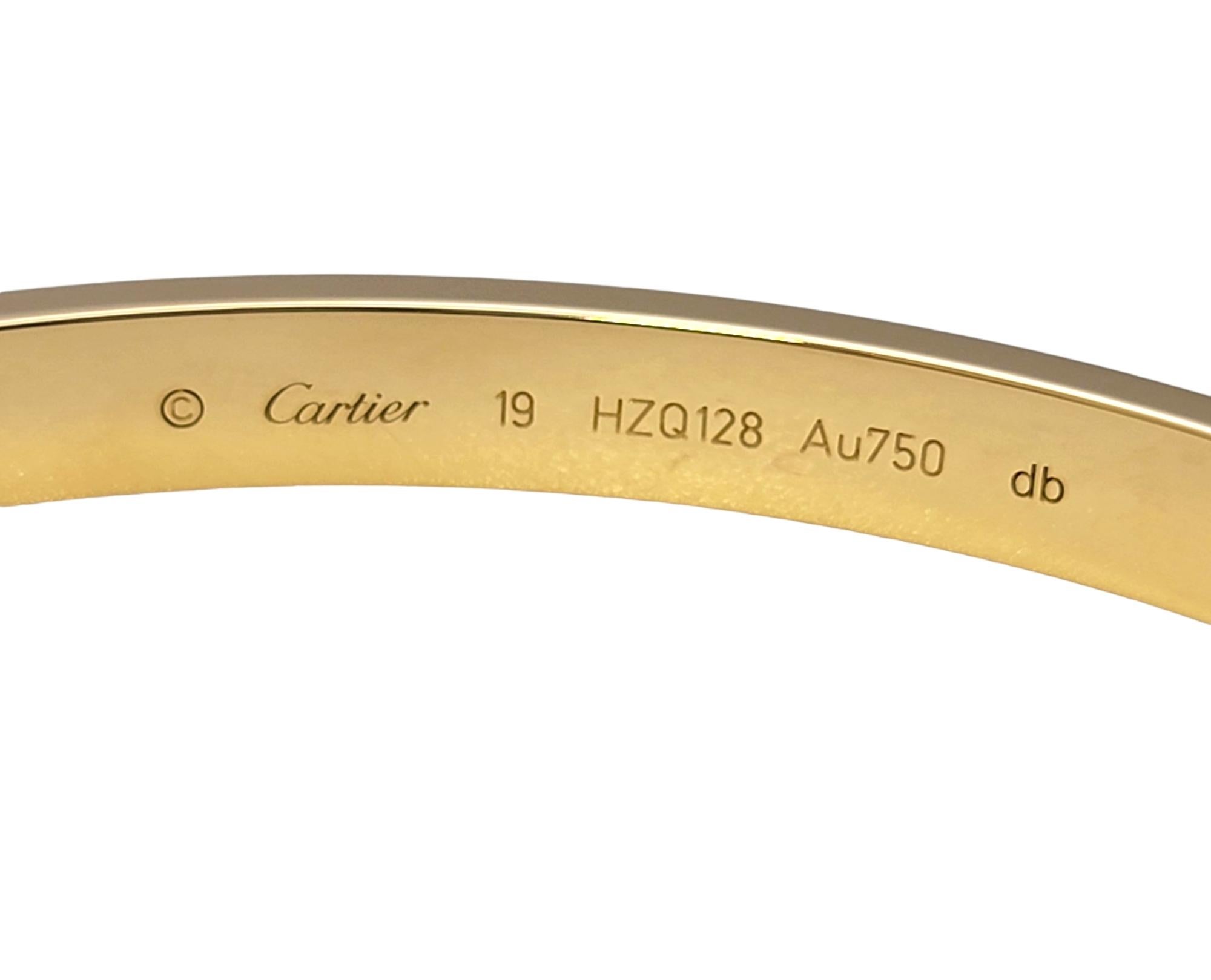 Cartier Love Collection 18 Karat Yellow Gold Bangle Bracelet with ...