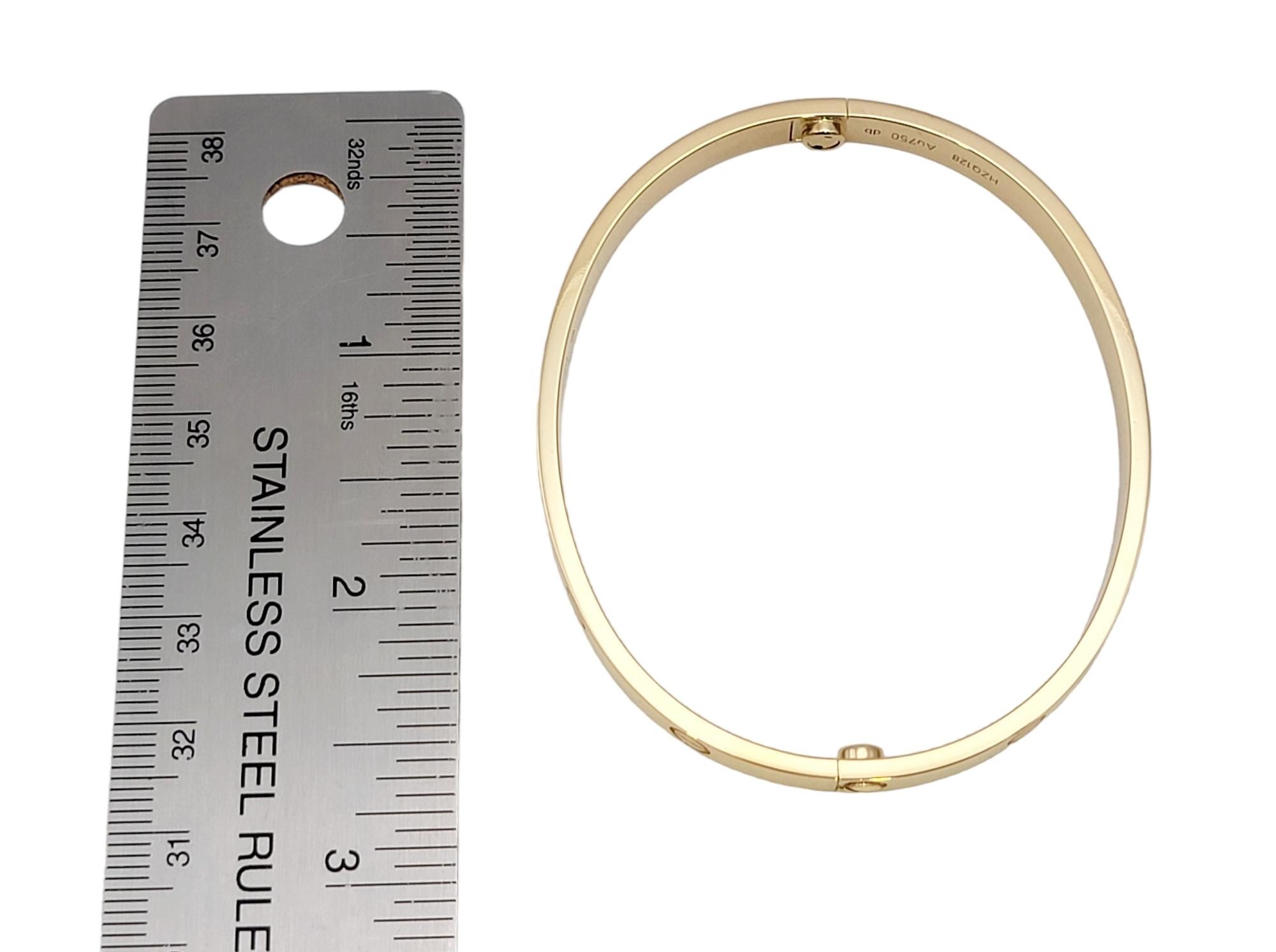 Cartier Love Collection 18 Karat Yellow Gold Bangle Bracelet with ...