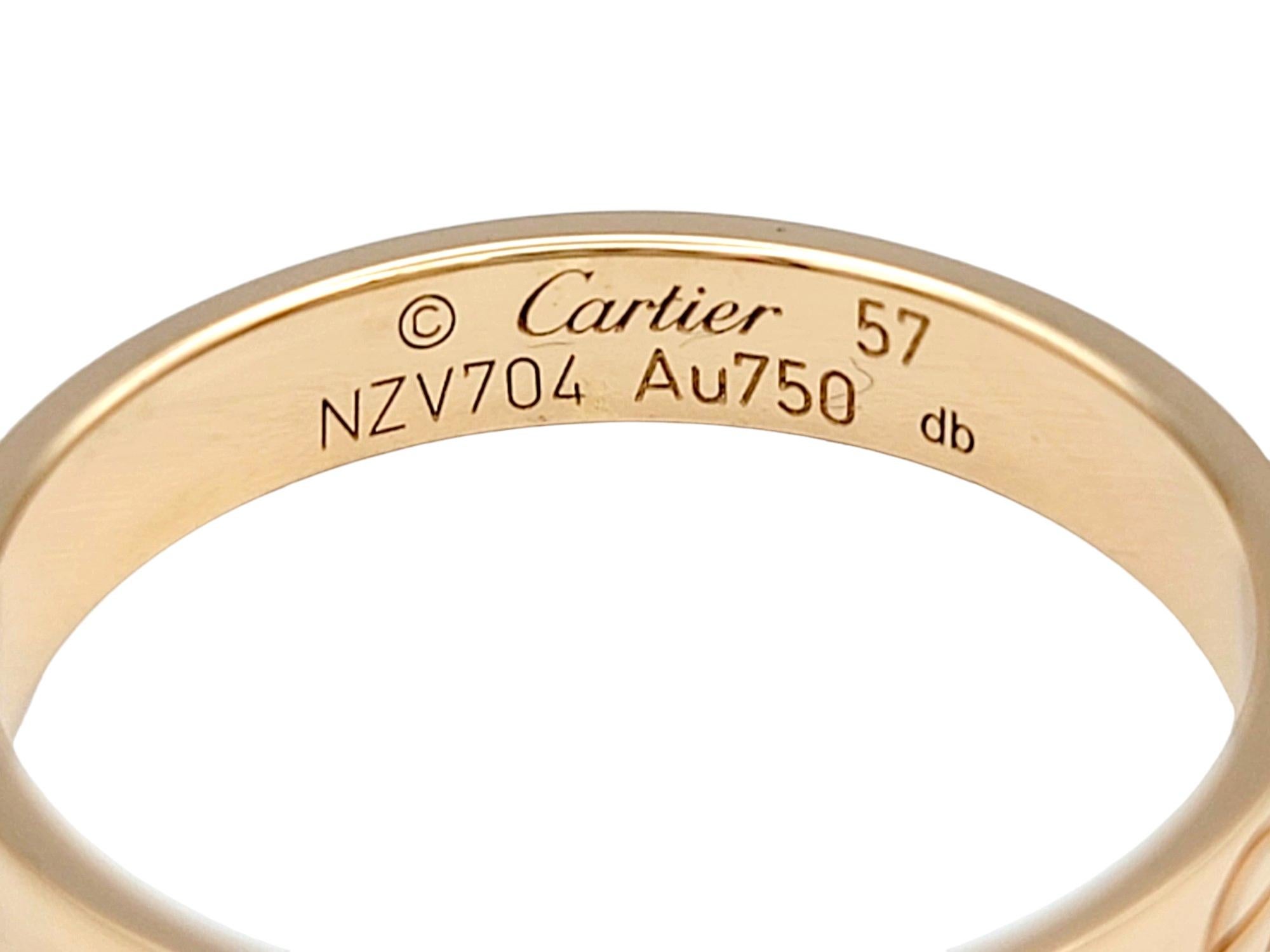 Cartier Love Collection Narrow Wedding Band Ring Set in 18 Karat Rose ...