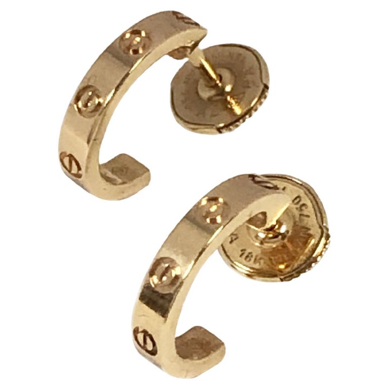 Cartier Love Collection Yellow Gold Earrings at 1stDibs | love ...