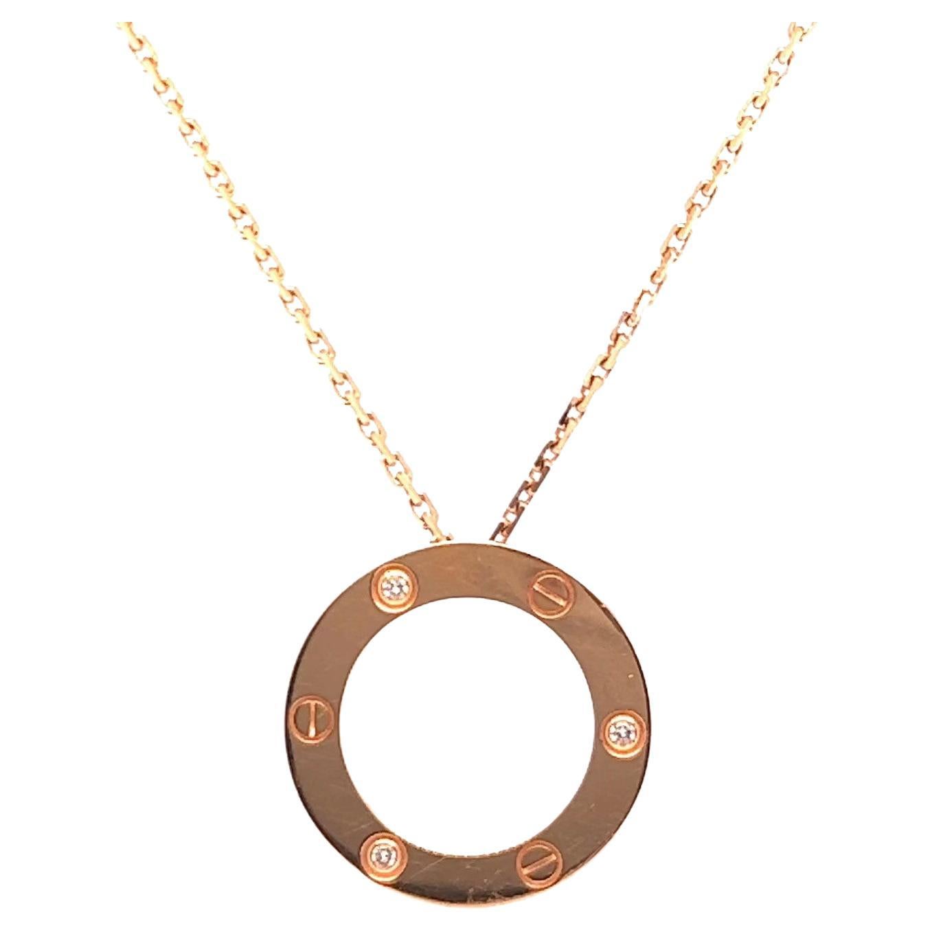 Cartier Love Necklace Rose Gold