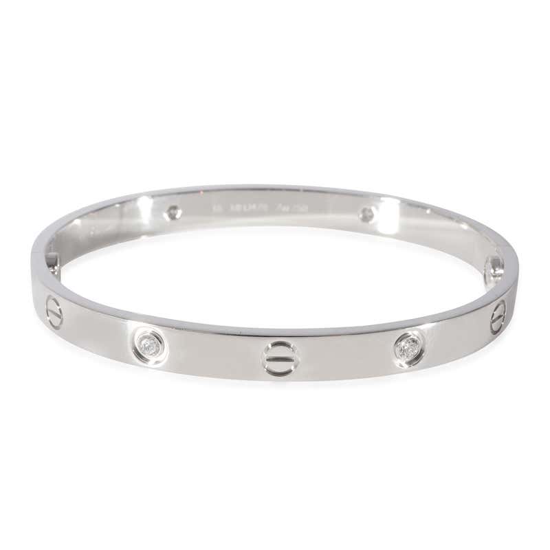 Cartier Essential Lines Tennis Bracelet In 18 White Gold 3 42 Carat For