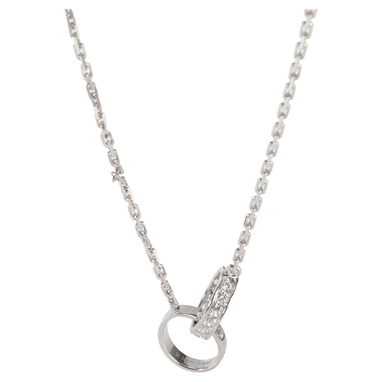 Cartier Pendentif Love en or blanc 18 carats avec diamants 0,22 carat ...