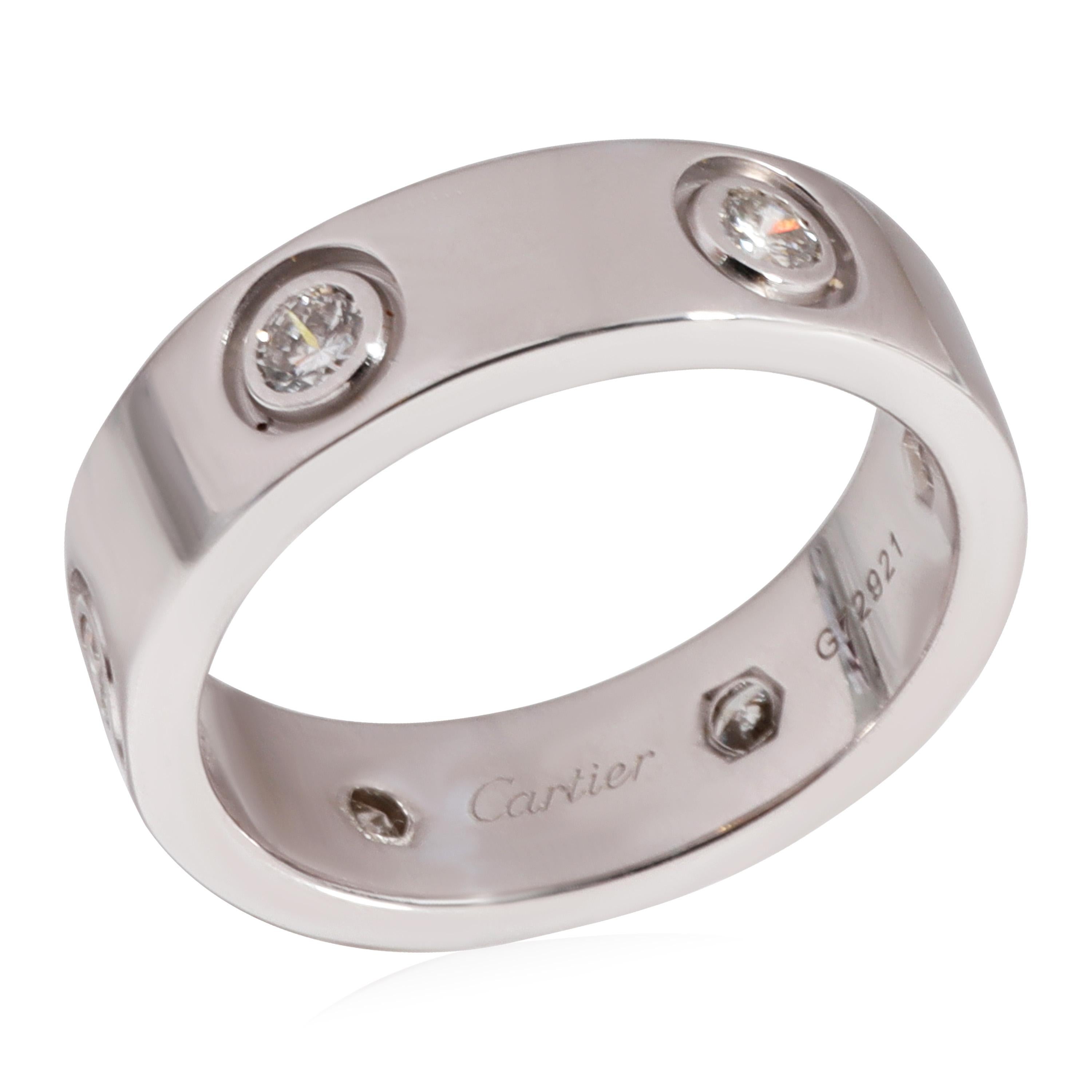 Cartier Love Diamond Ring in 18k White Gold 0.46 CTW For Sale at ...