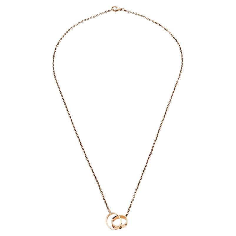 Cartier Love Interlocking Diamond Pendant in 18k White Gold 0.3 CTW For ...