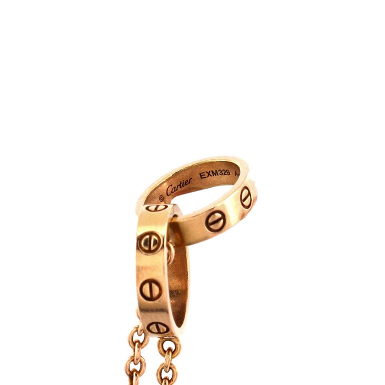 Cartier Love Interlocking Bracelet 18k Rose Gold For Sale at 1stDibs