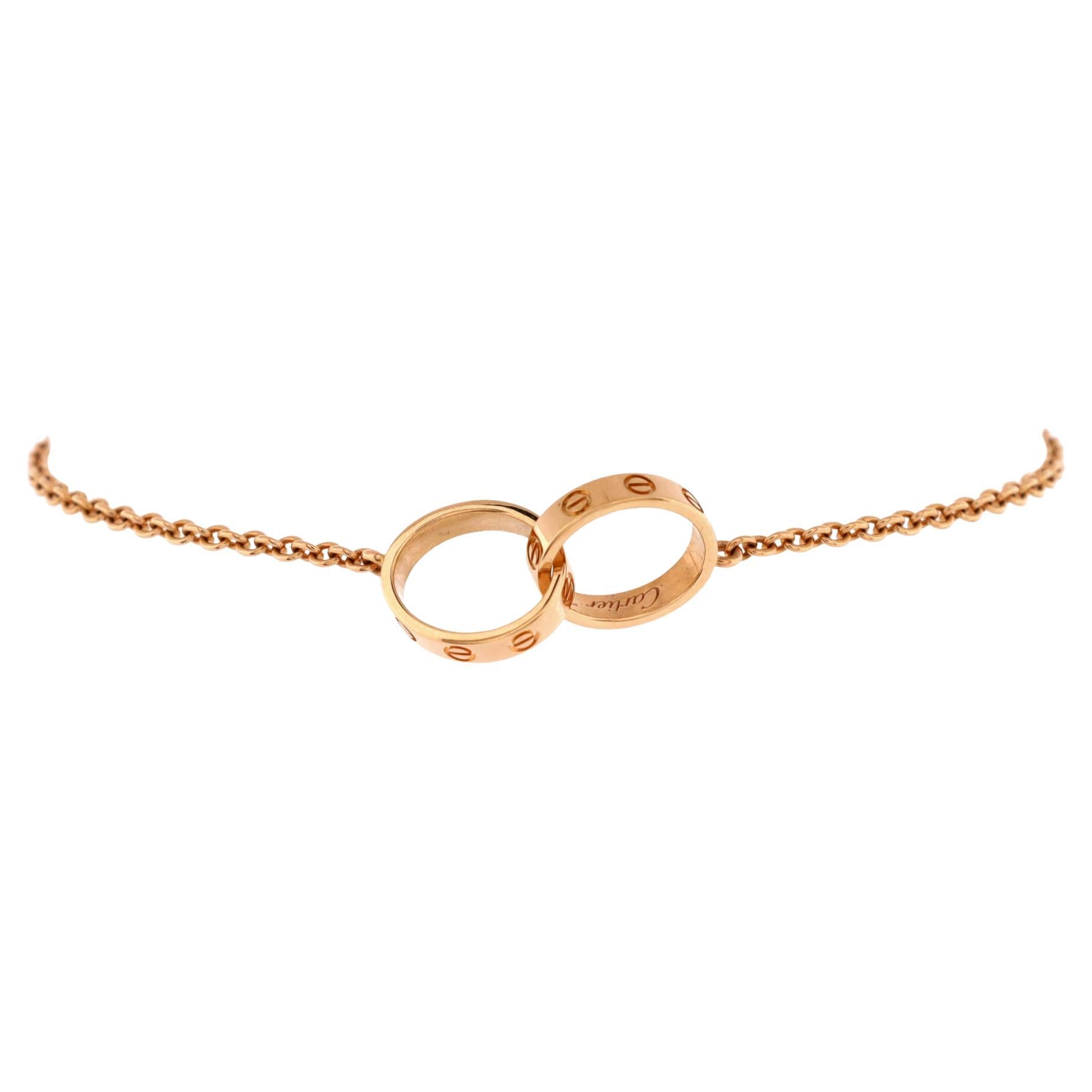 Harry Winston HW Logo Chain Bracelet 18k Rose Gold with Diamonds For ...