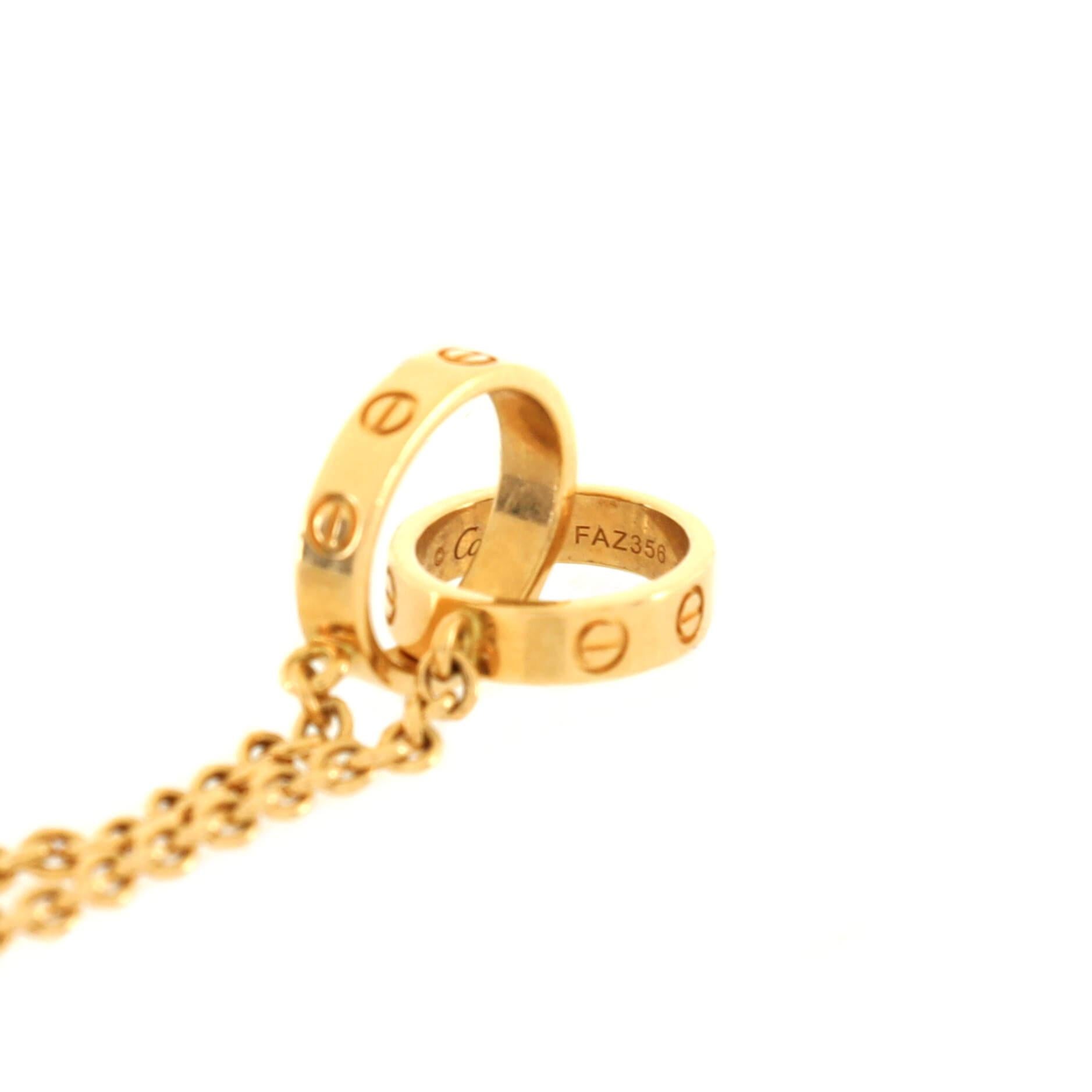 Cartier Love Interlocking Bracelet 18k Yellow Gold For Sale at 1stDibs