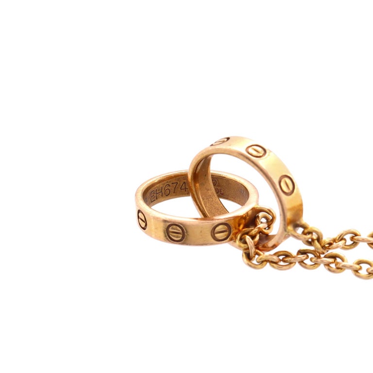 Cartier Love Interlocking Bracelet 18k Yellow Gold For Sale at 1stDibs
