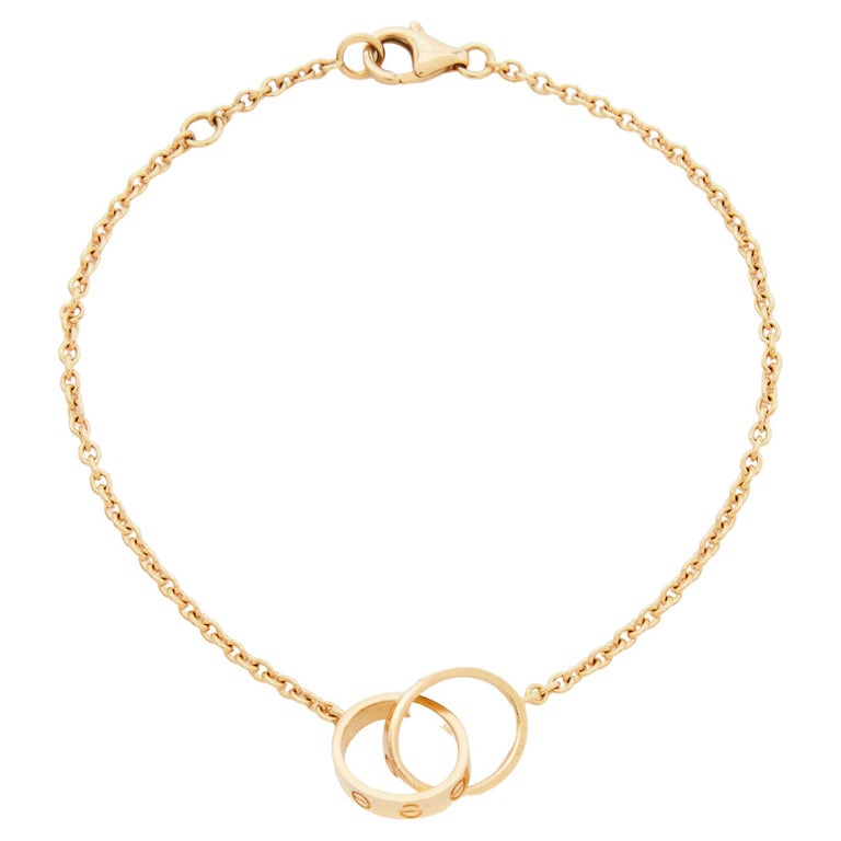 Cartier Love Interlocking Loop 18k Yellow Gold Link Bracelet For Sale ...