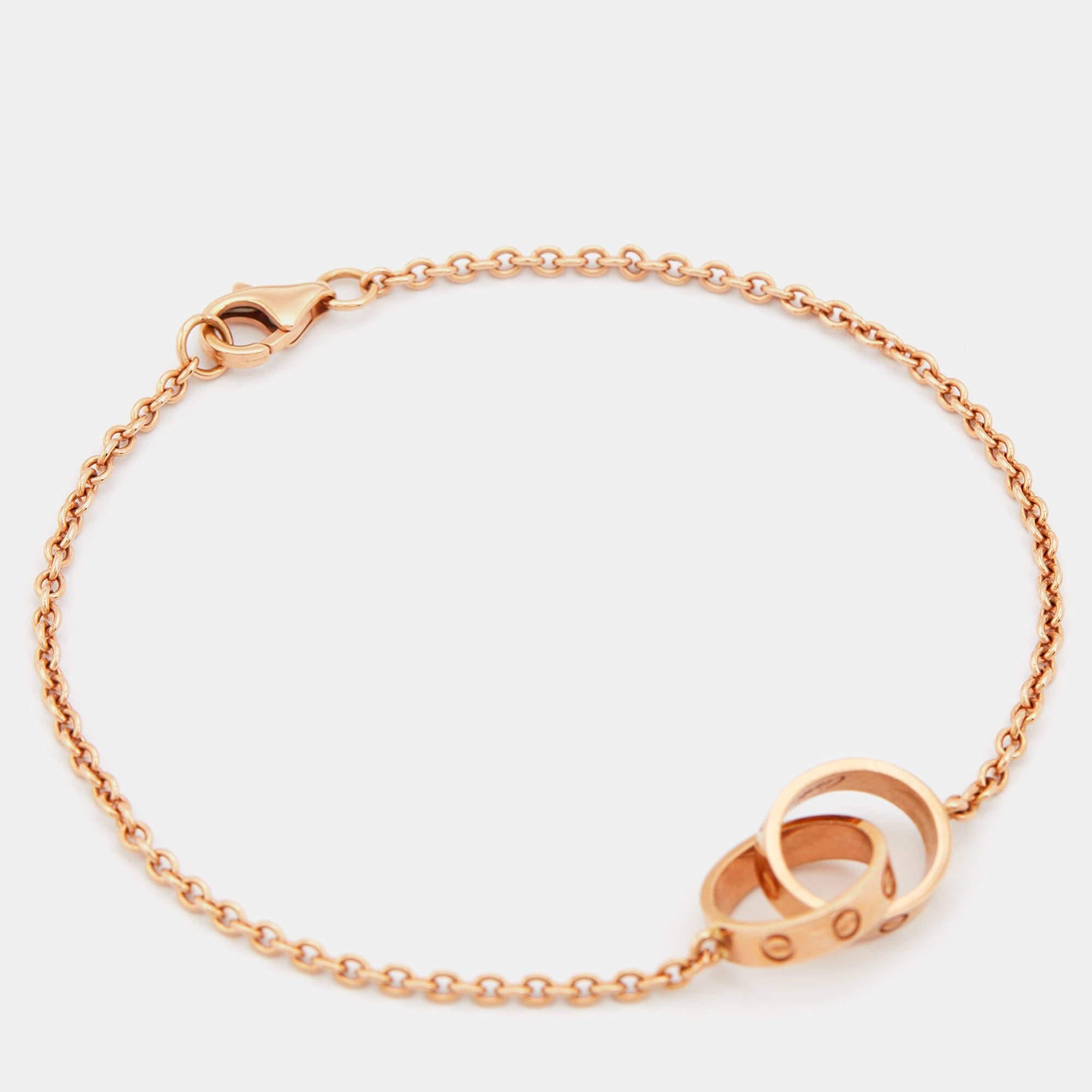 Cartier Love Interlocking Loops 18k Rose Gold Bracelet at 1stDibs ...