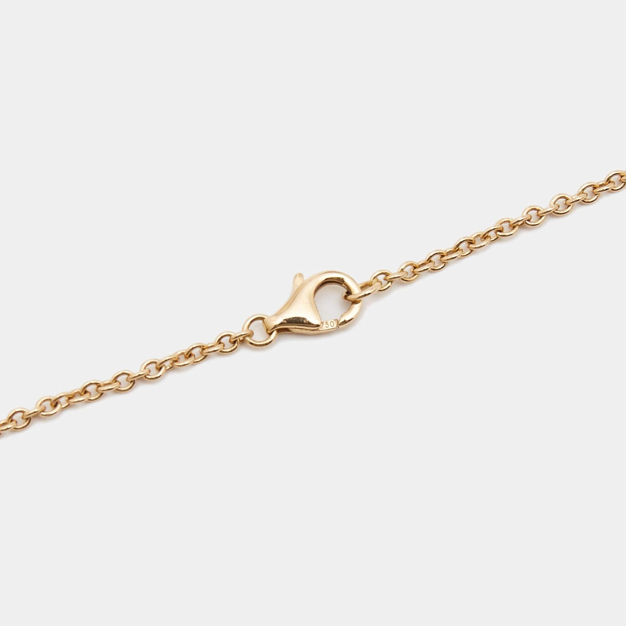 Cartier Love Interlocking Loops 18k Rose Gold Necklace For Sale at 1stDibs