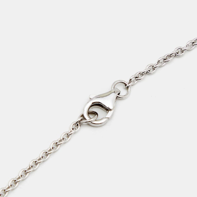 Cartier Love Interlocking Loops 18k White Gold Necklace For Sale at 1stDibs