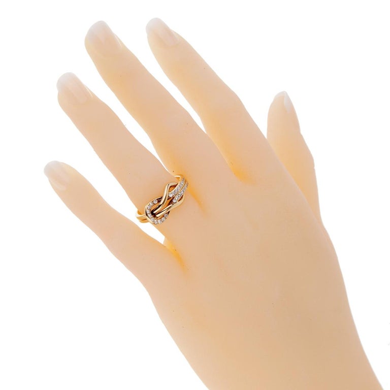 Cartier Love Knot Diamond Gold Ring at 1stDibs | cartier love knot ring ...