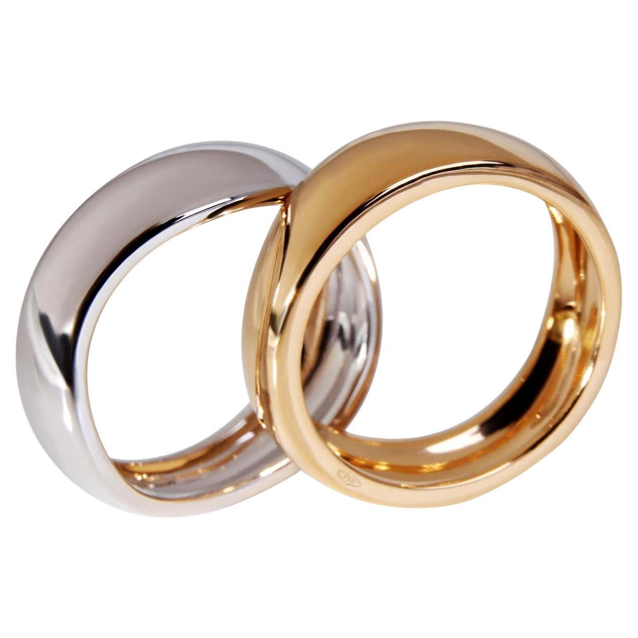 Cartier Love Me Ring Set 18K White and Yellow Gold Original Box For ...