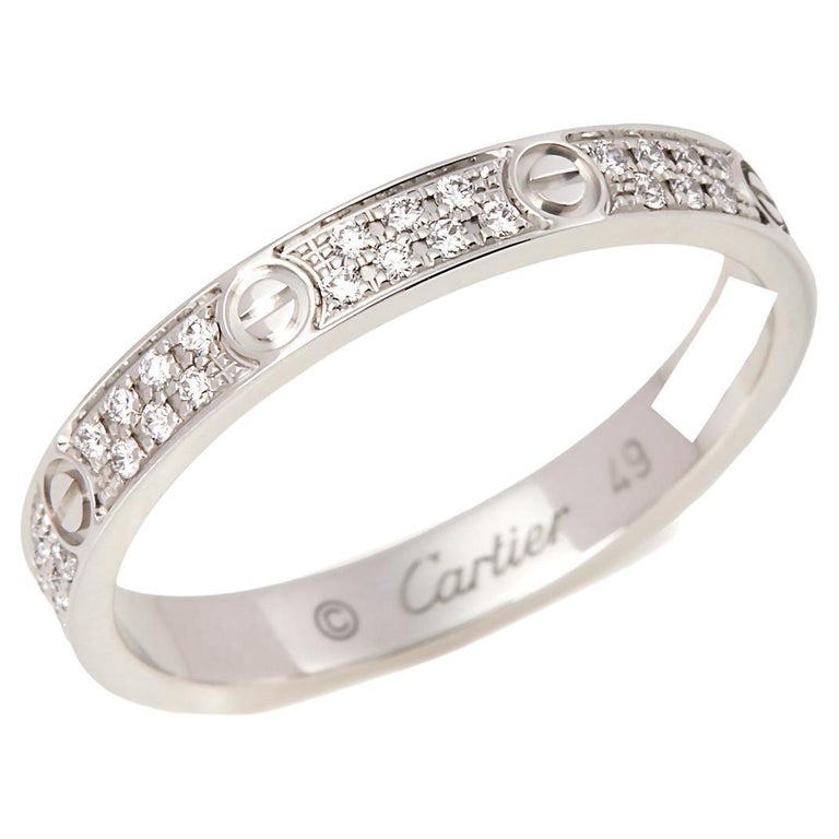 Cartier Love Pave Small Band Ring For Sale at 1stDibs